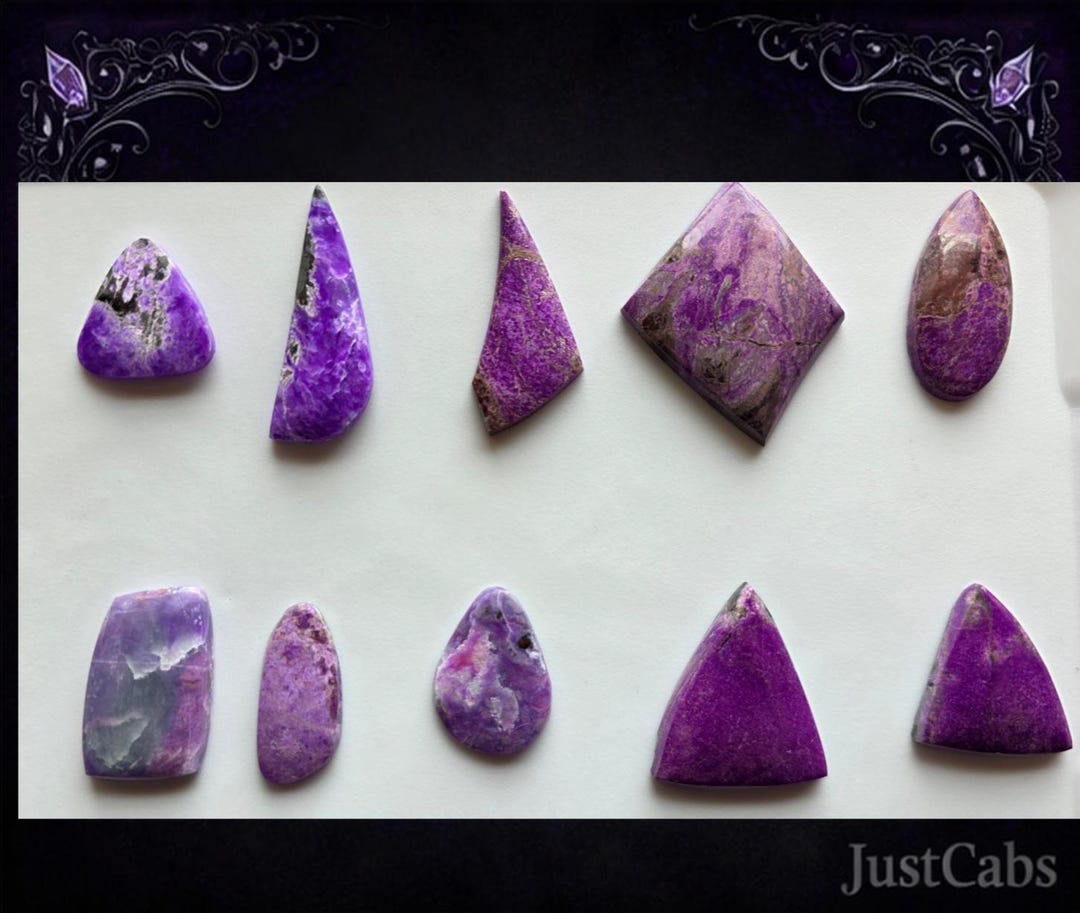 Natural Hand-cut Sugilite Cabochons - Etsy