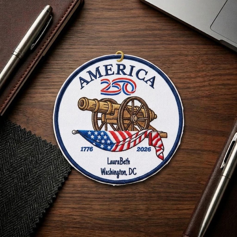 America 250th Anniversary Cannon Patch – Iron-on Patriotic Jacket, Hat ...