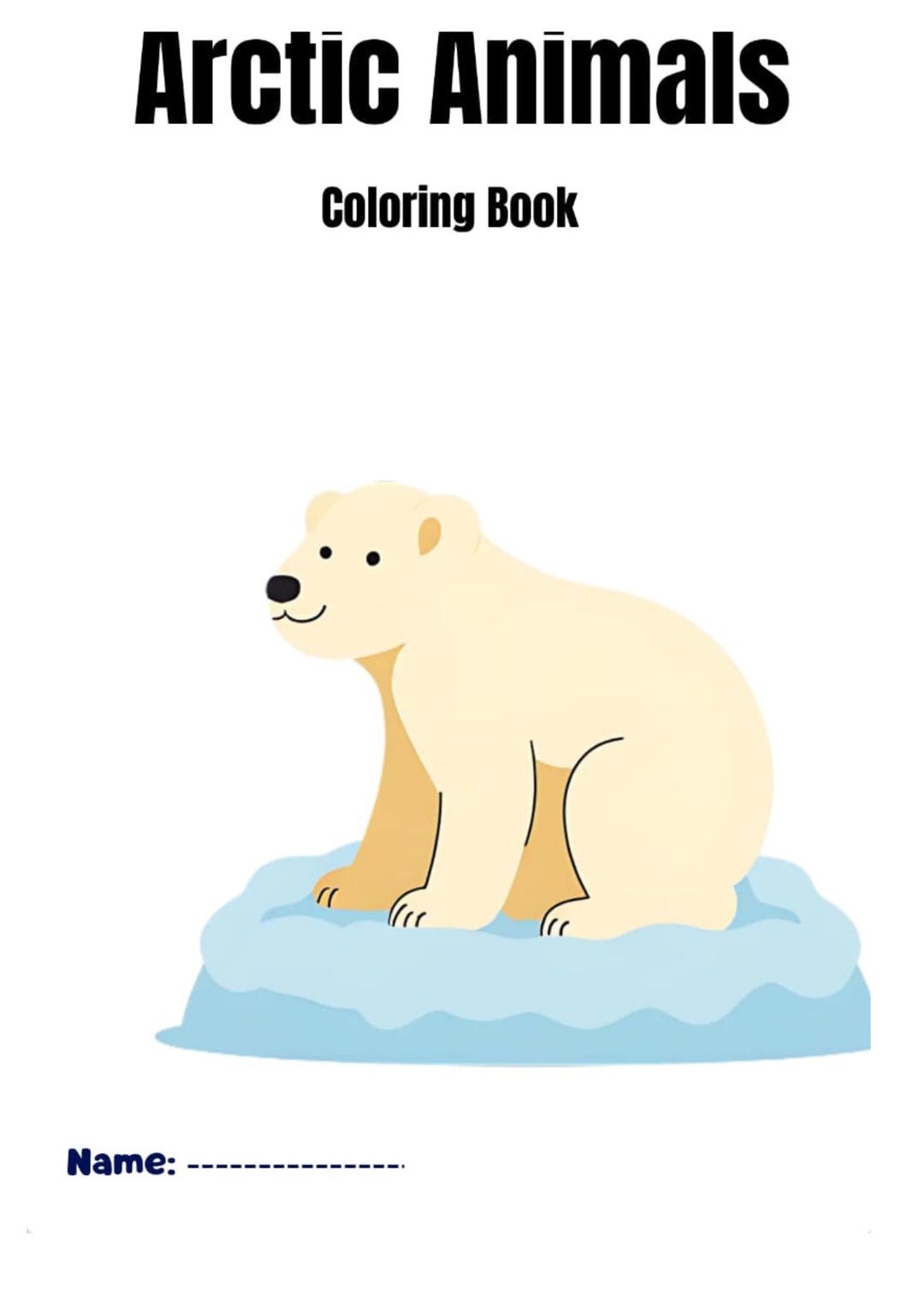 Arctic Animals Coloring Book for Kids | Cute Polar Animals Coloring ...