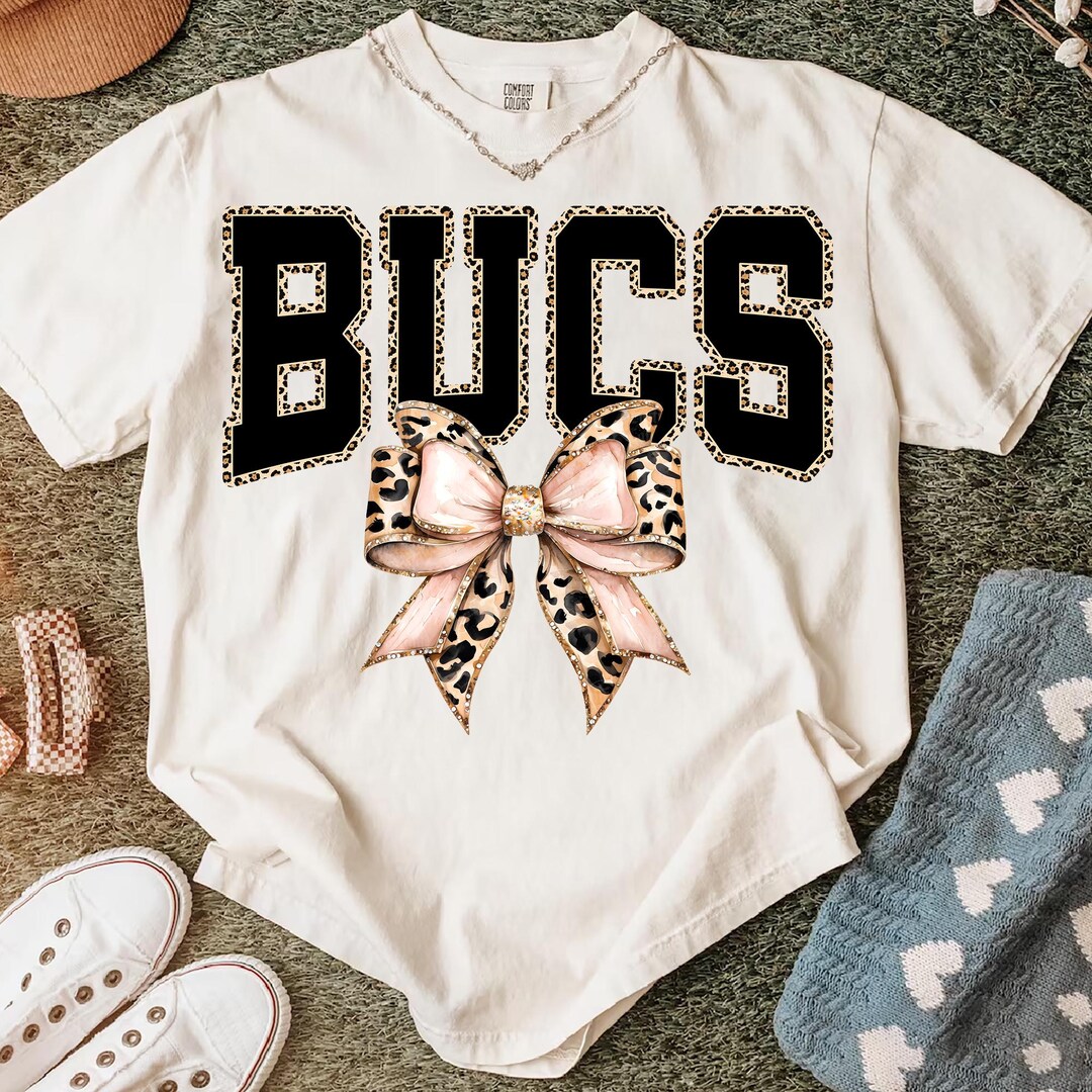 BUCS Mascot PNG, Leopard Coquette Bow PNG, Team Spirit Design, Cheer ...