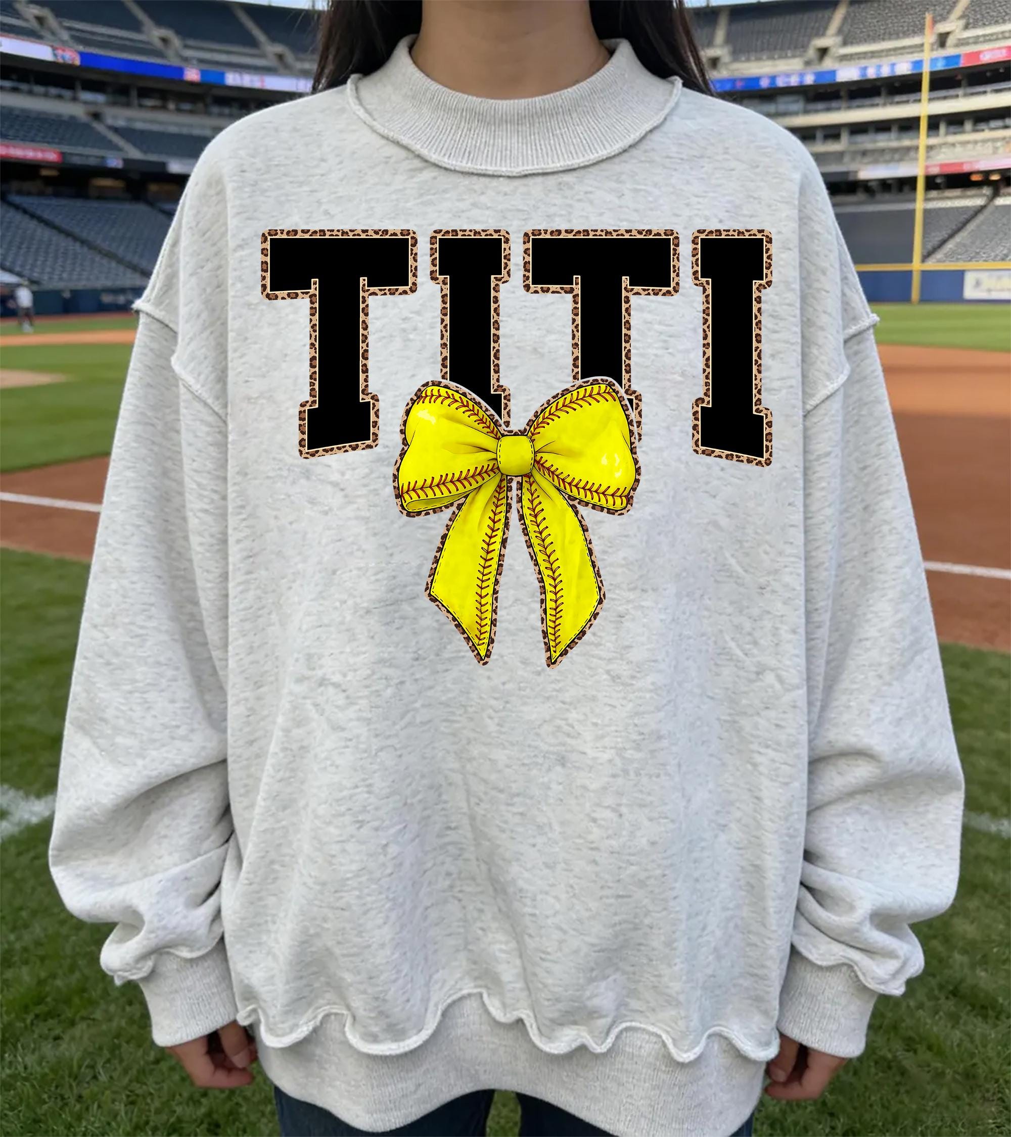 Softball Titi PNG, Softball Bow PNG, Leopard Print Titi PNG, Titi Shirt ...