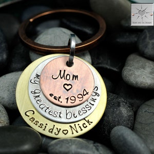Mommy Keychain Custom Unisex Mixed Metal Keychain for Mom - Etsy