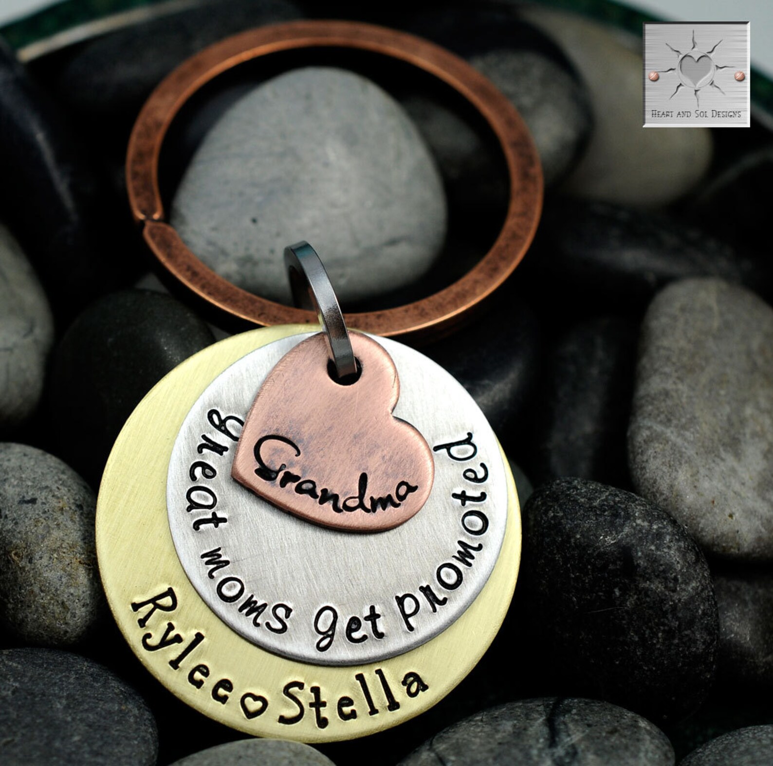 Custom Grandma Key Chain Great Moms Get Promoted Mixed - Etsy