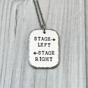 Stage Left Stage Right Necklace Theatre Performer Thespian Necklace ...