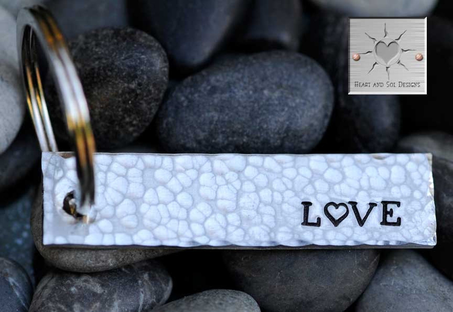 Custom Hand Stamped Keychain Personalized Keychain Wedding - Etsy