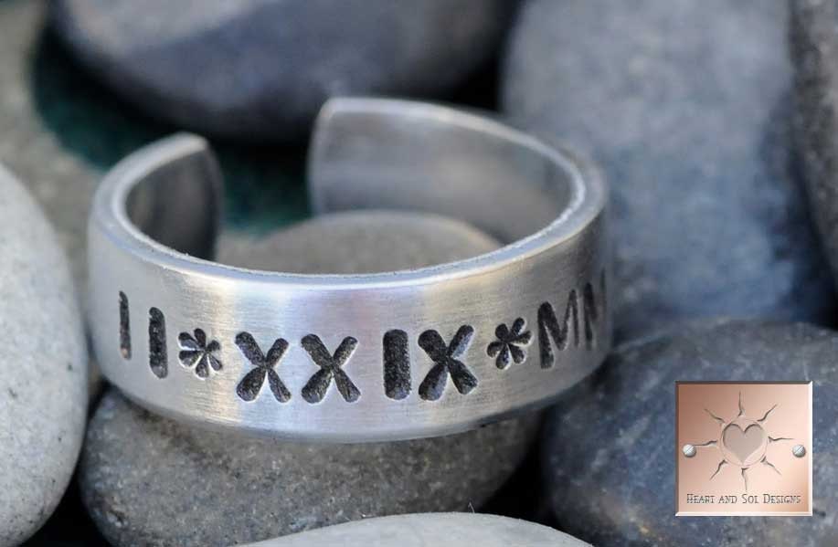 Roman Numeral Ring Made to Order Personalized Hand | Etsy
