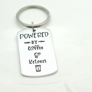 Keto Diet Low Carb Diet Personalized Keychain Ketones LCHF Coffee Lover ...