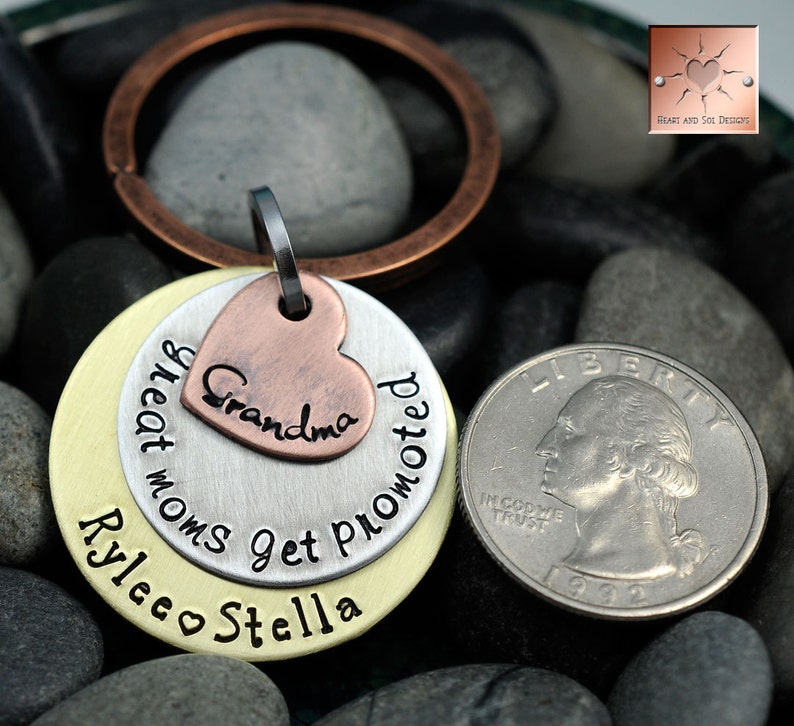 Custom Grandma Key Chain Great Moms Get Promoted Mixed - Etsy