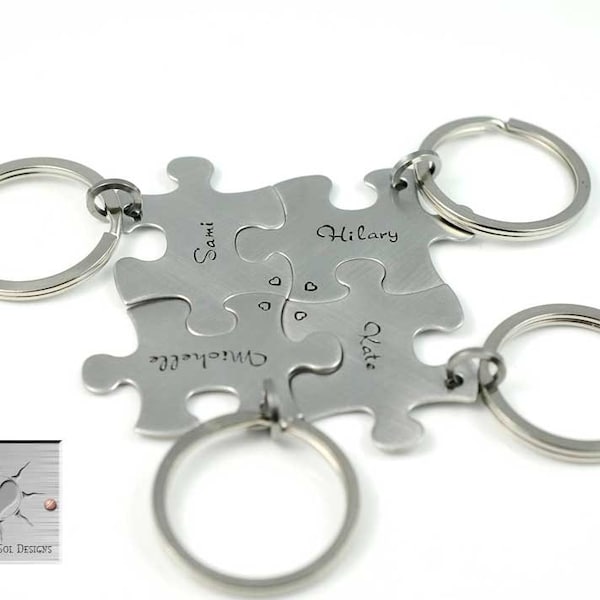 Puzzle Keychain - Etsy