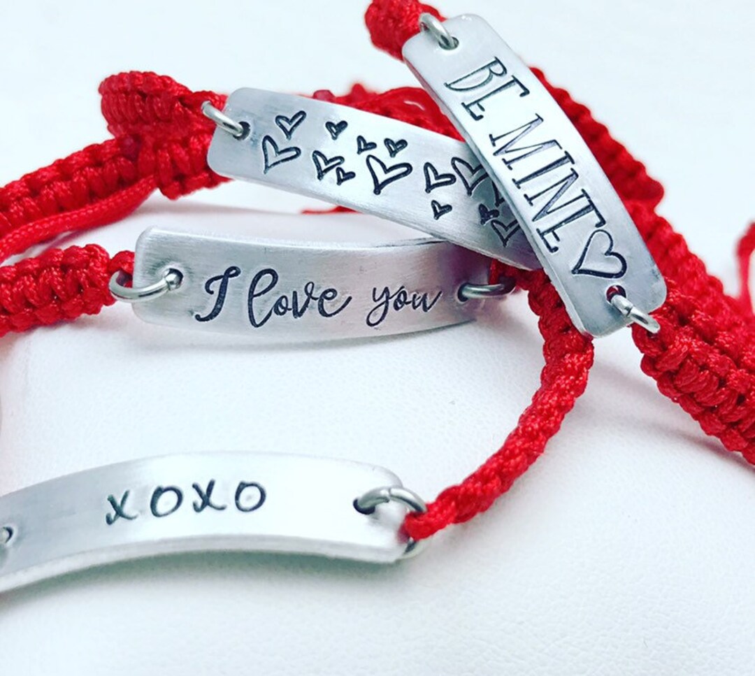 Valentine's Day Gift Love Bracelet Braided Bracelets Paracord Bracelet ...