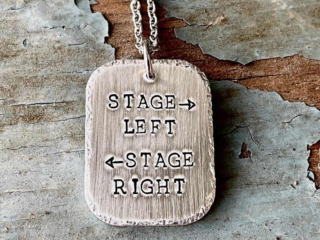 Stage Left Stage Right Necklace Theatre Performer Thespian Necklace ...