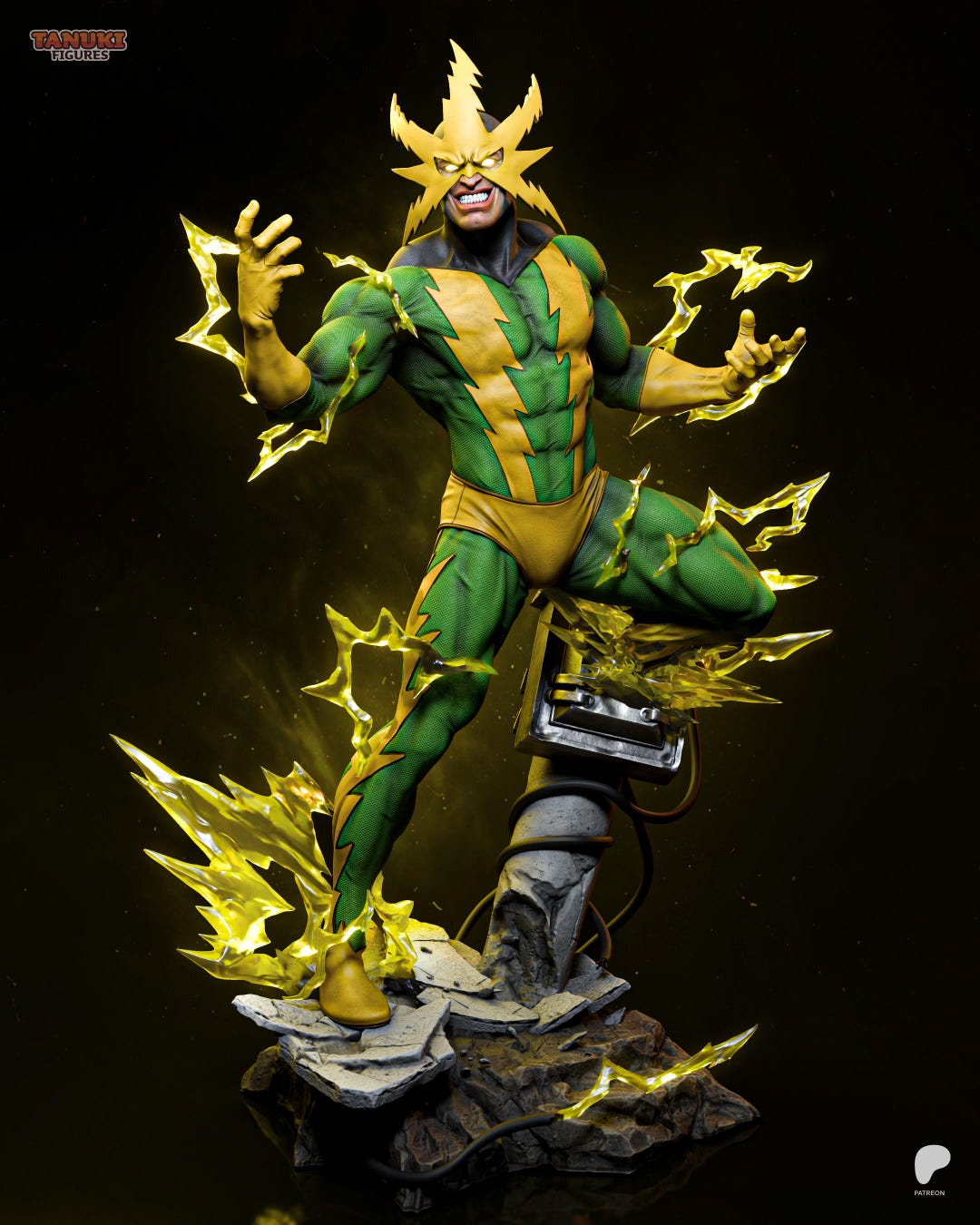 Electro Fan Art Figurine | 1/6–1/12 Scale Resin Statue | Hand-painted ...