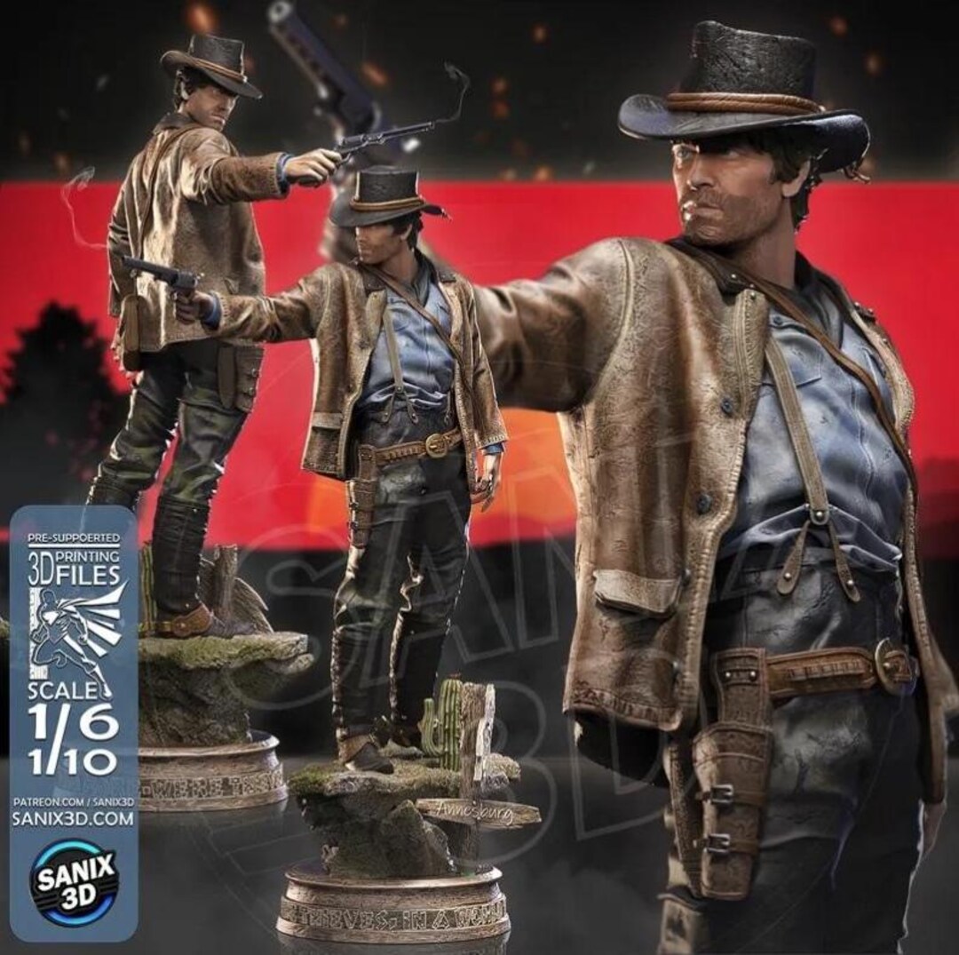 Arthur Morgan Resin Statue | 1/6-1/12 Scale, Hand-painted Fan Art - Etsy