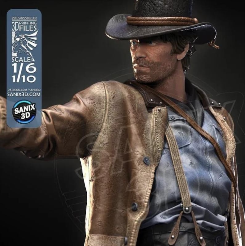 Arthur Morgan Resin Statue | 1/6-1/12 Scale, Hand-painted Fan Art - Etsy