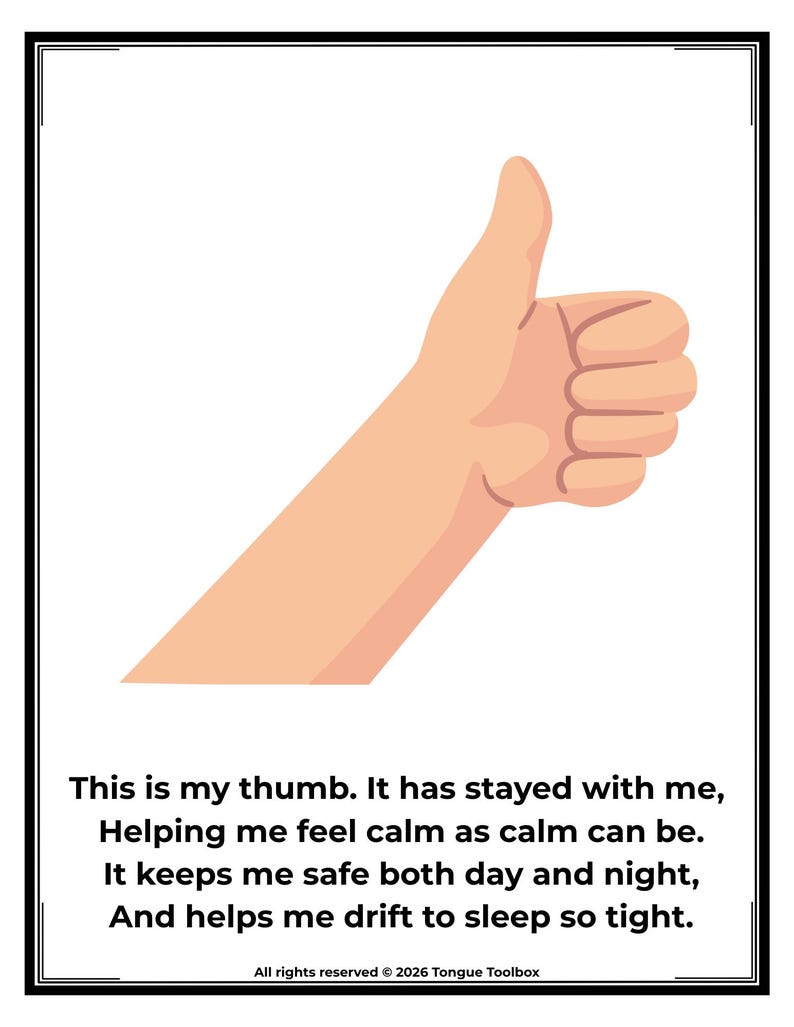 Thumb Sucking Social Story – Gentle Stop, Toddler to Elementary (PDF ...