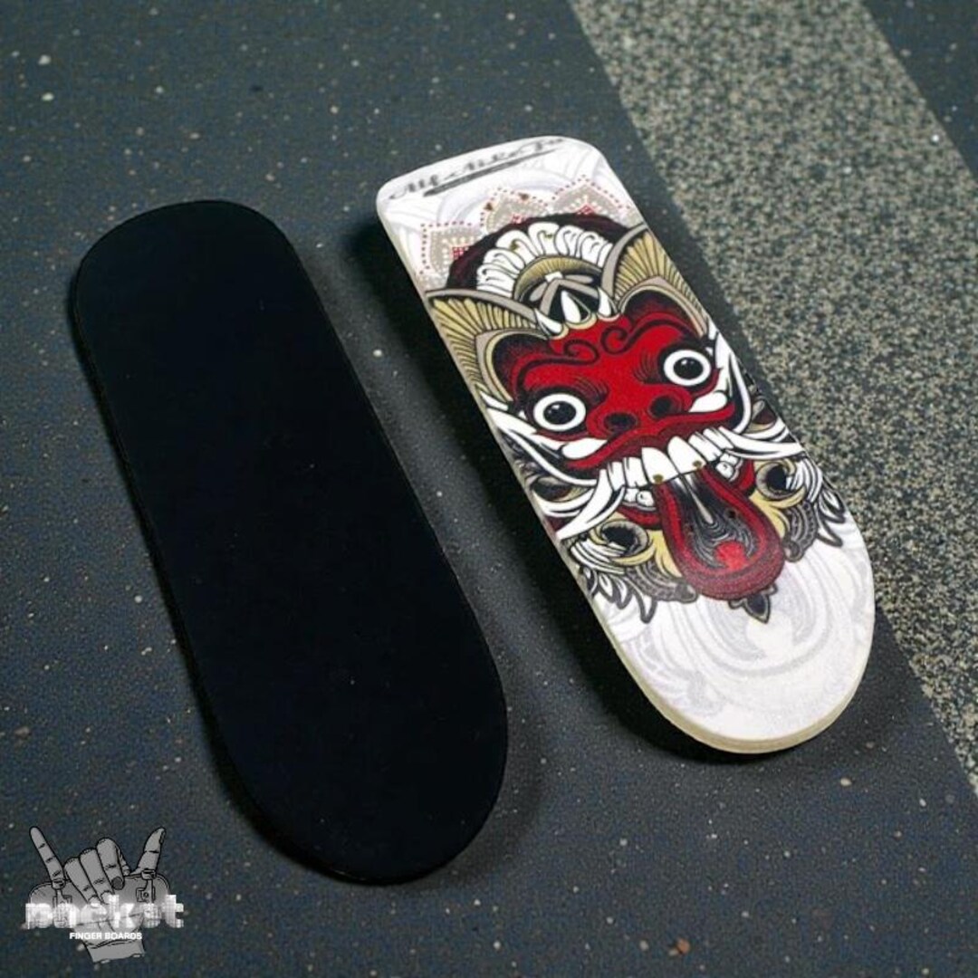 Asian Dragon Mask Finger Skateboard, Traditional Art Mini Fingerboard ...