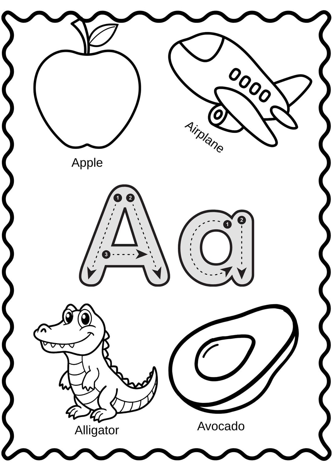 Alphabet Tracing Coloring Pages A–Z | ABC Trace & Color Printable for ...