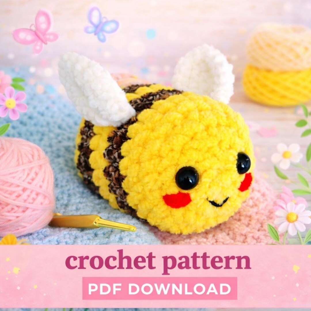 Cute Bee Amigurumi Crochet Pattern – Plush Bumblebee Toy – Easy Crochet ...