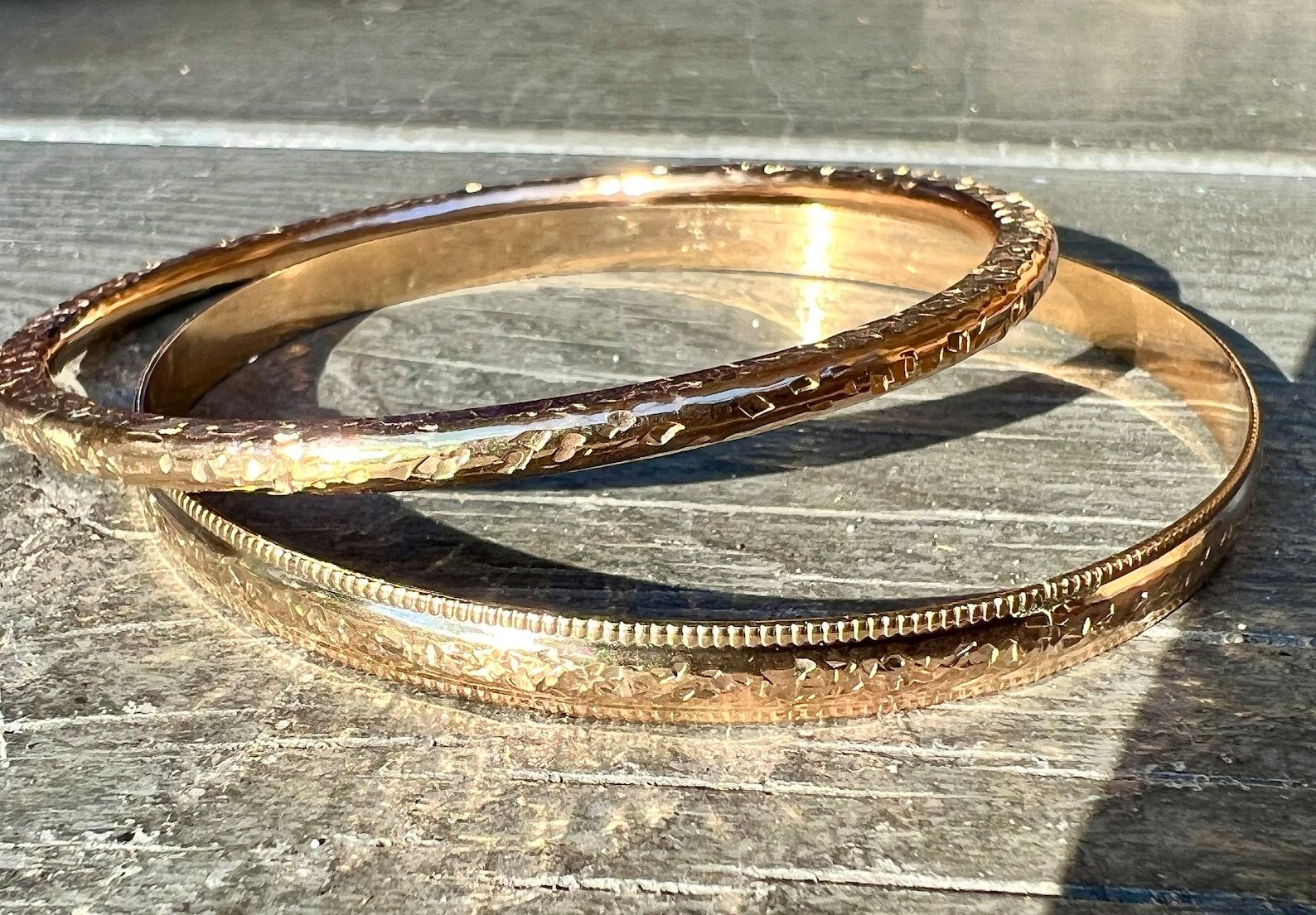 Gold Bangle, Classic Elegant Pattern - Etsy