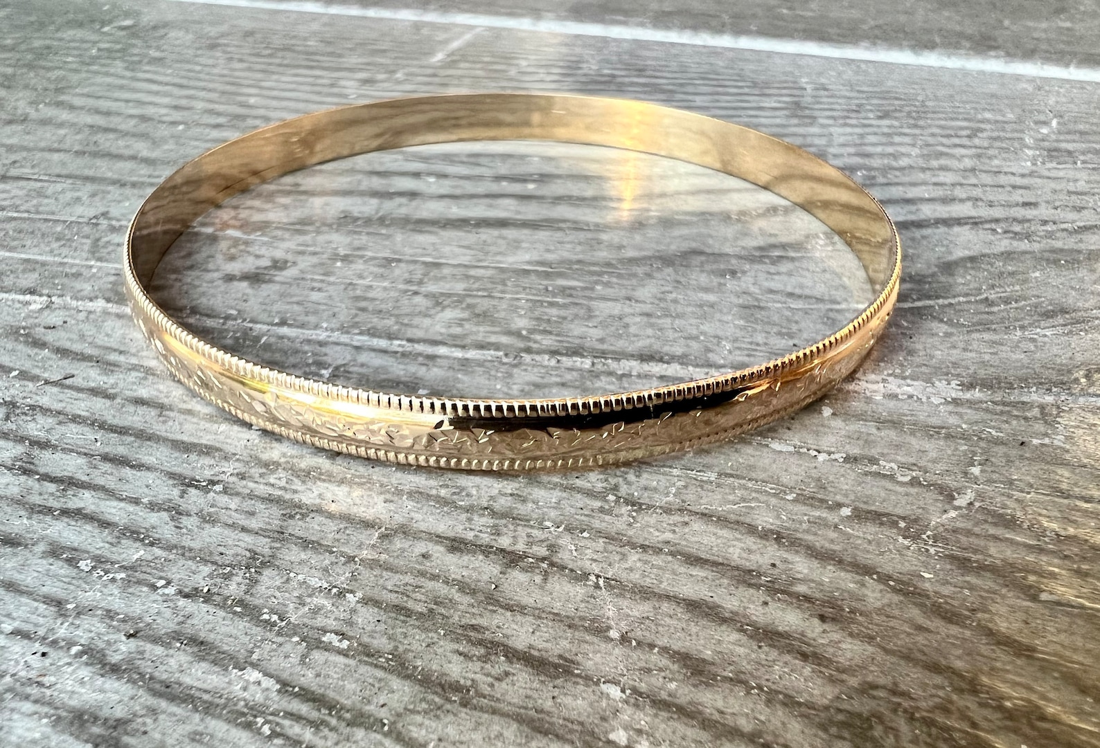 Gold Bangle Classic Elegant Pattern - Etsy