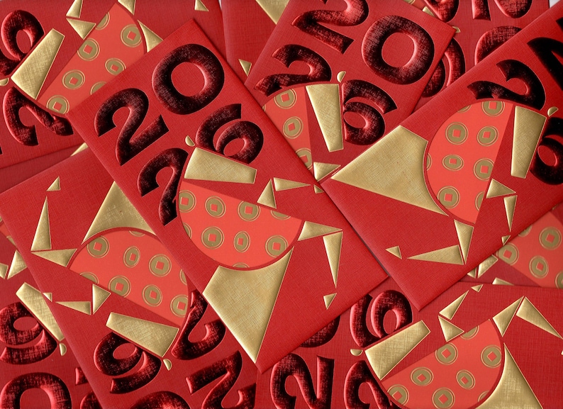 2026 Lunar New Year Red Envelopes | Geometric Horse Design III (10 PCS ...