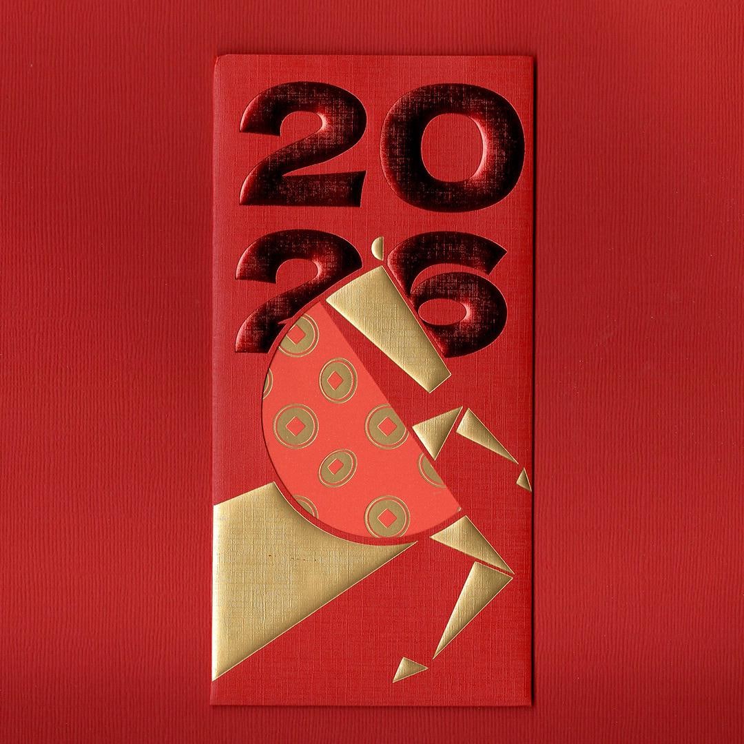 2026 Lunar New Year Red Envelopes | Geometric Horse Design III (10 PCS ...