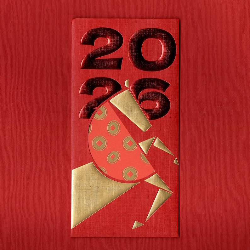10 PCS Red Envelope Set 2026 | Premium Modular Design, Geometric Horse ...