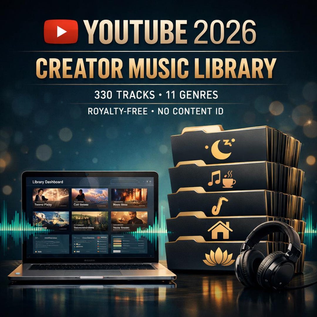 330 Royalty-free Music Tracks Bundle | Youtube, Tiktok Background Music ...