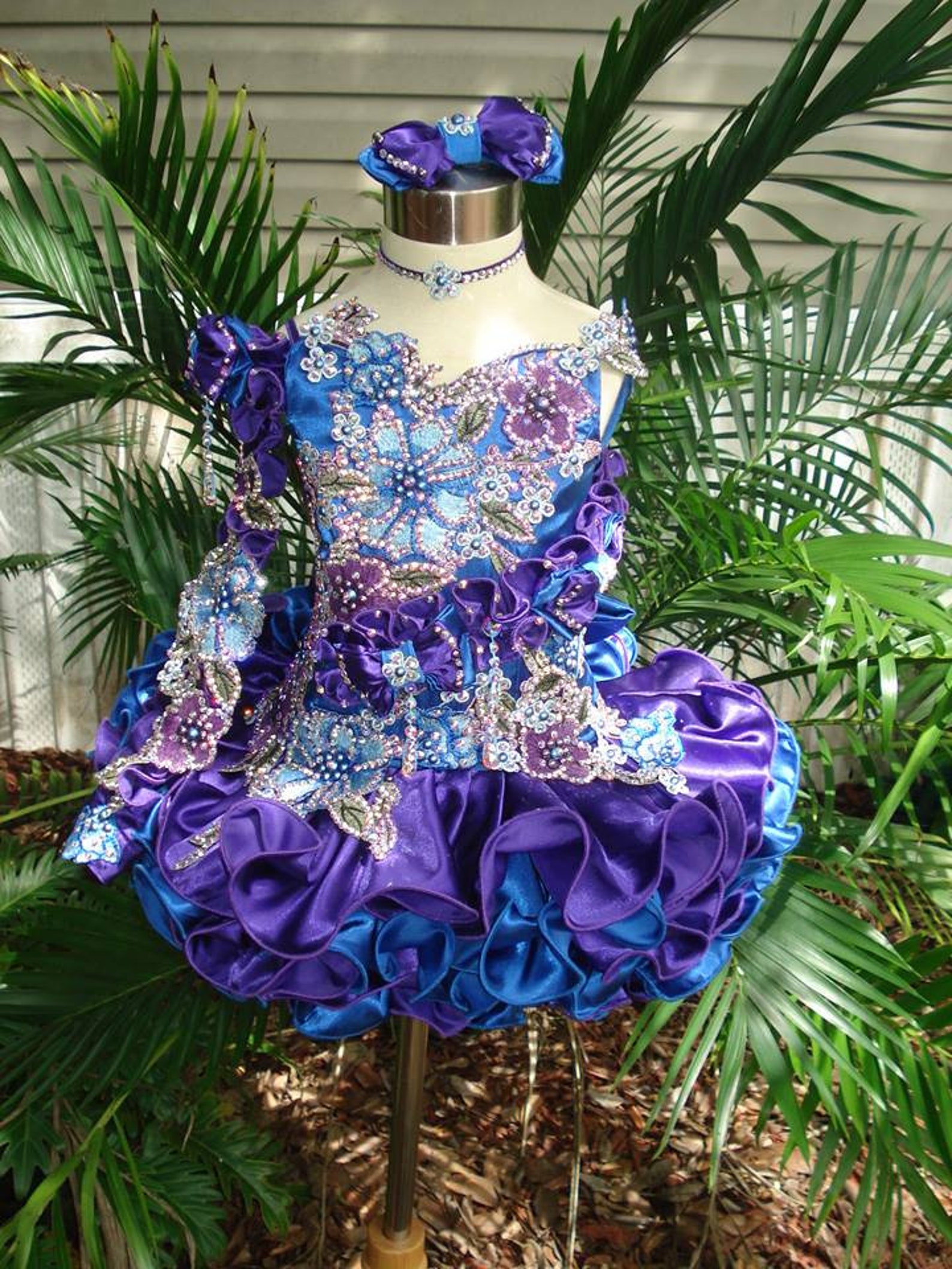 National Glitz Pageant Dress Girls | Etsy