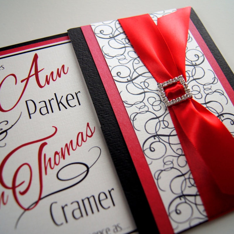 Red Black Wedding - Etsy