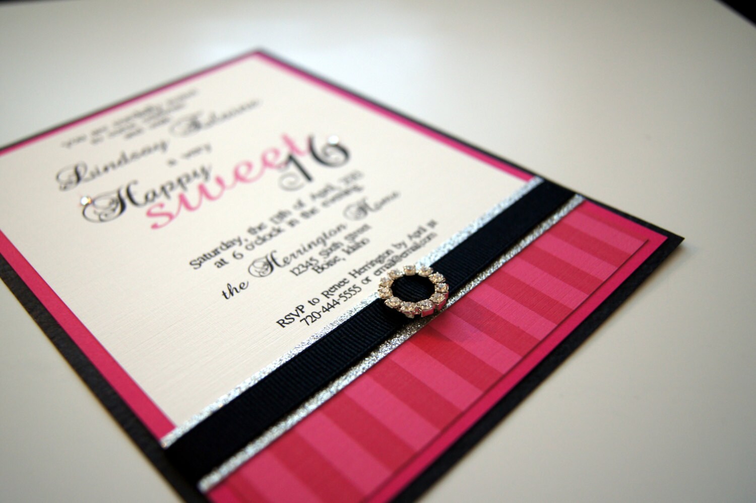 Lindsey's Custom Sweet 16 Party Invitation Sample - Etsy