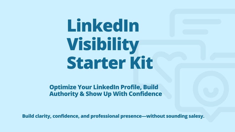 Linkedin Visibility Starter Kit - Etsy