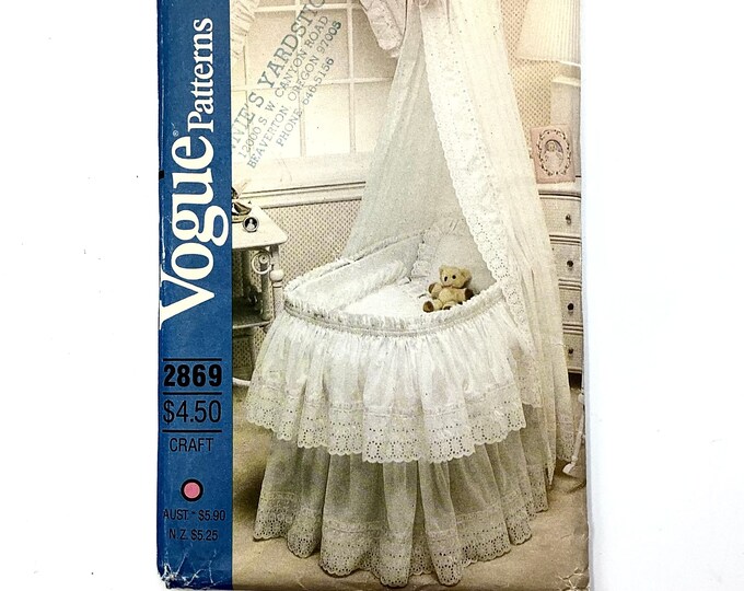 Vogue Pattern 2869 Baby's Bassinet Accessories, One Size - Etsy
