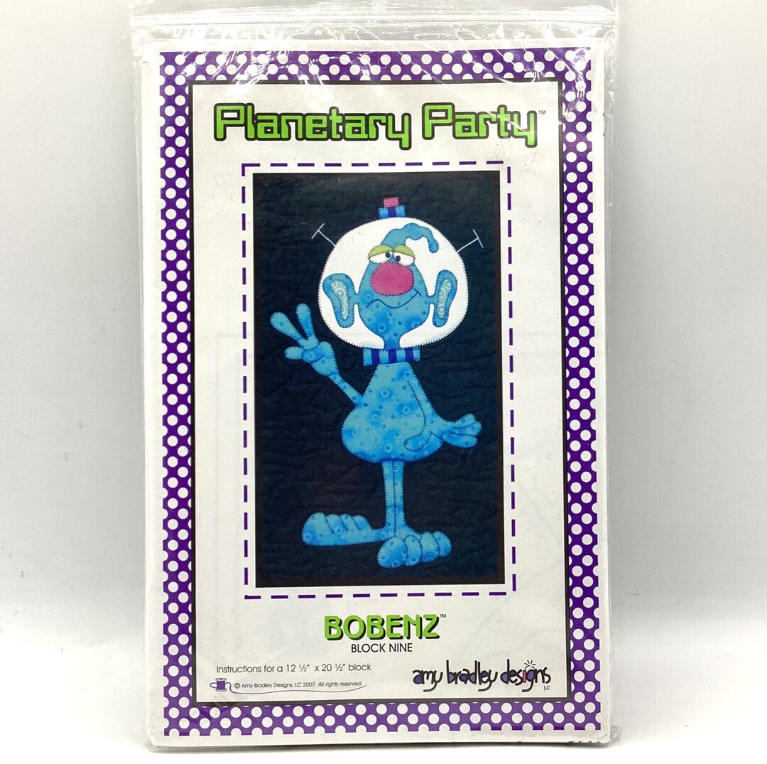 Amy Bradley Designs Quilt Block #9 PLANETARY PARTY, "bobenz" (with ...