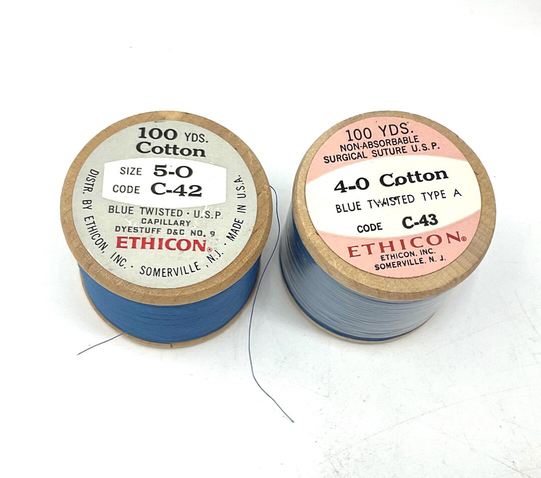 Ethicon Surgical Thread, 2 Spools Blue, New - Etsy