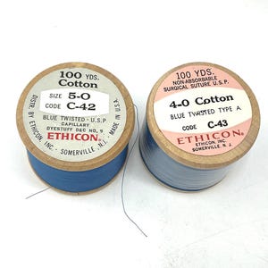 Ethicon Surgical Thread, 2 Spools Blue, New - Etsy