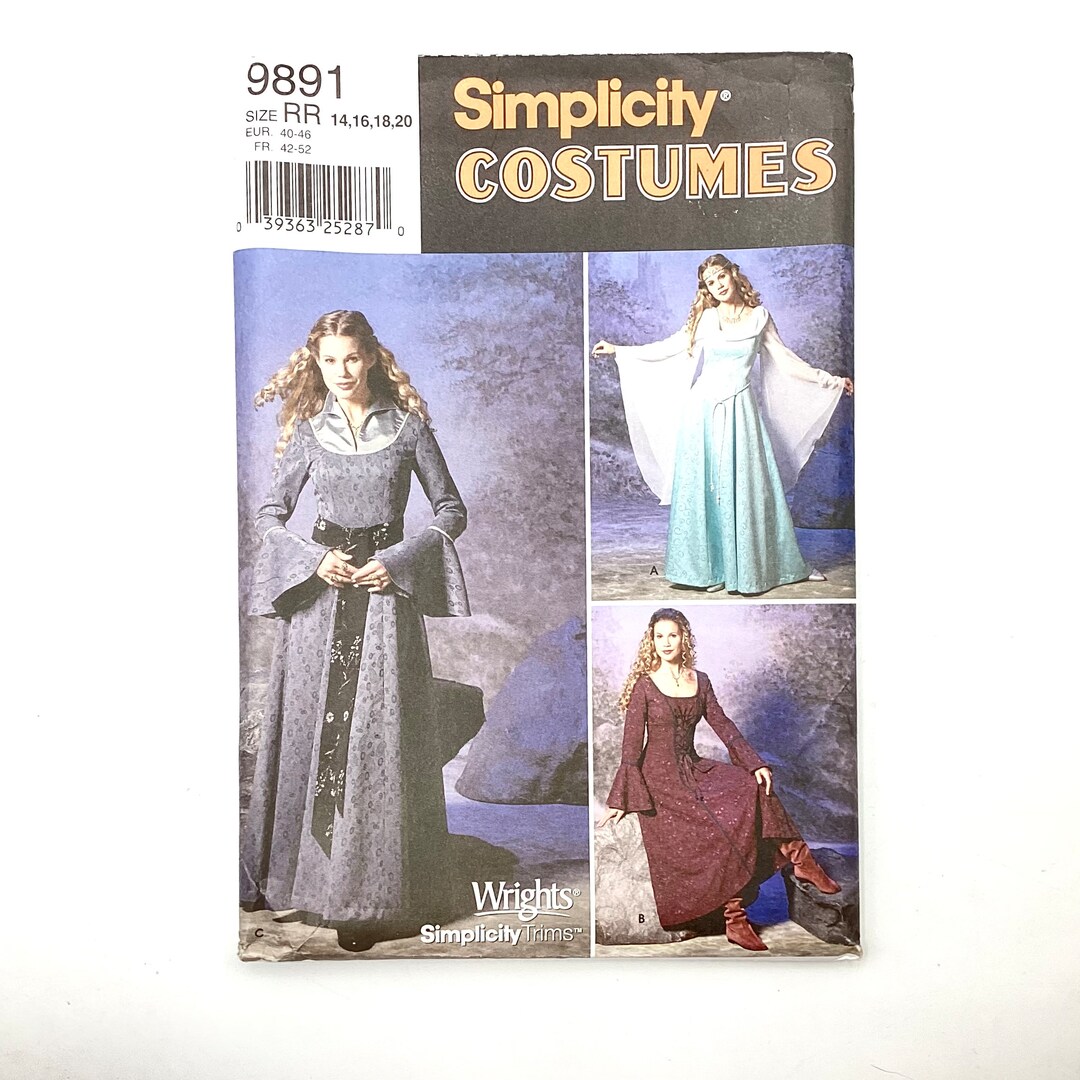 Simplicity Sewing Pattern 9891 Misses Costumes, RR 14-16-18-20 - Etsy