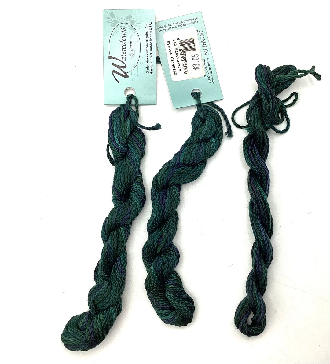 Caron Watercolours Blackwatch Embroidery Thread. 2 1/2 Skeins - Etsy