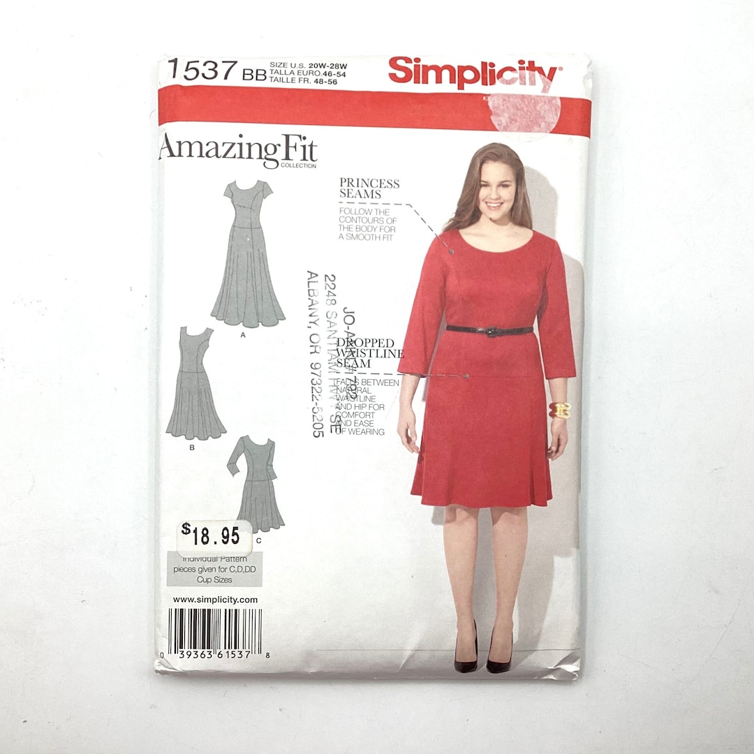 Simplicity 1537 Women's Dress by Karen Z ,sizes 20W-28W - Etsy