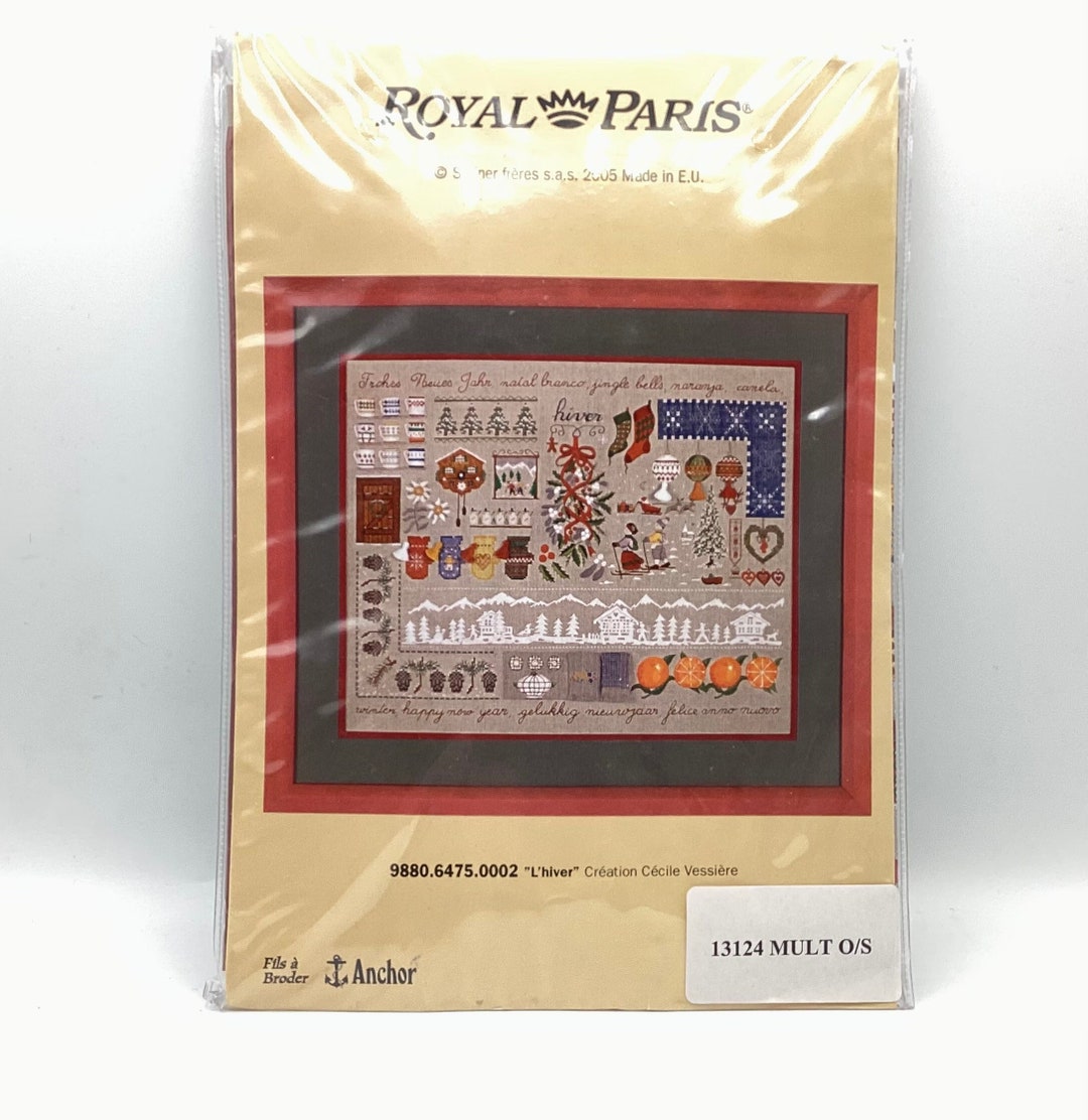 Royal Paris L'hiver Winter Christmas Cross Stitch Sampler Kit - Etsy