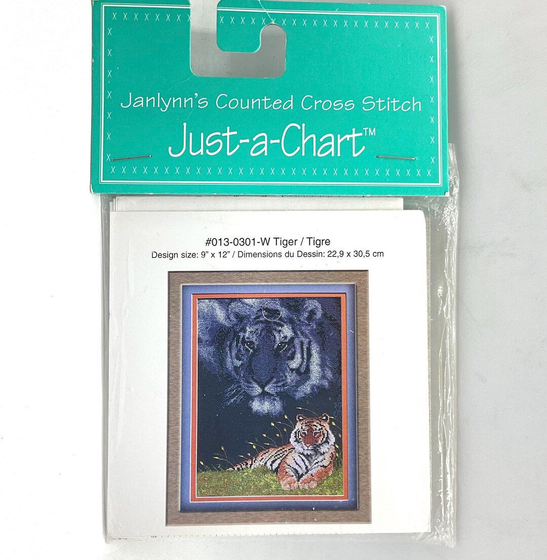 TIGER Janlynn Counted Cross Stitch Pattern. #013-0301- W. - Etsy