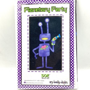 Amy Bradley Designs Quilt Block #10 PLANETARY PARTY, "soe" (with ...