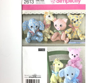 Vintage Simplicity 9228 Stuffed Cow and Pig Dolls Sewing - Etsy