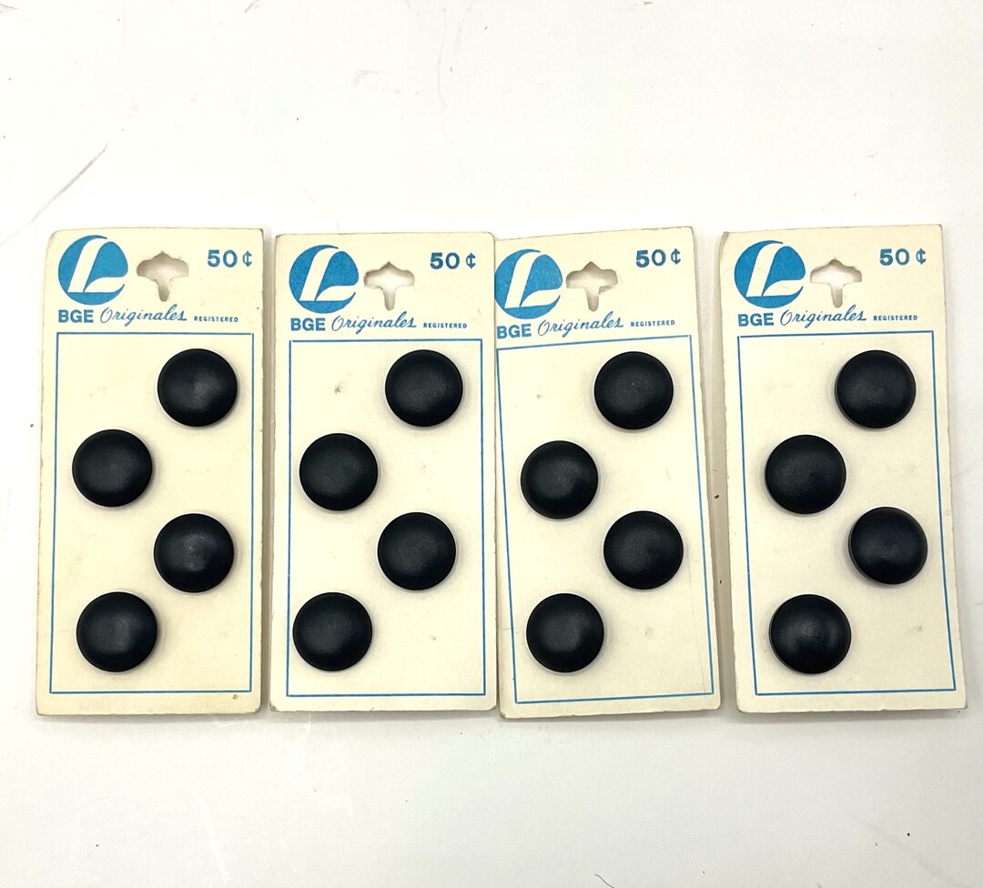 BGE Originales Buttons Matt Black Finish Vintage 4 New Cards - Etsy