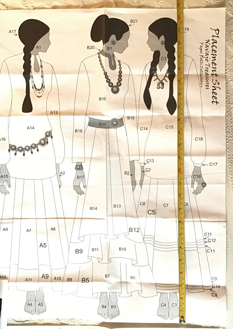 Navajo Treasures Paper Doll Collection Wall Hanging Quilt - Etsy