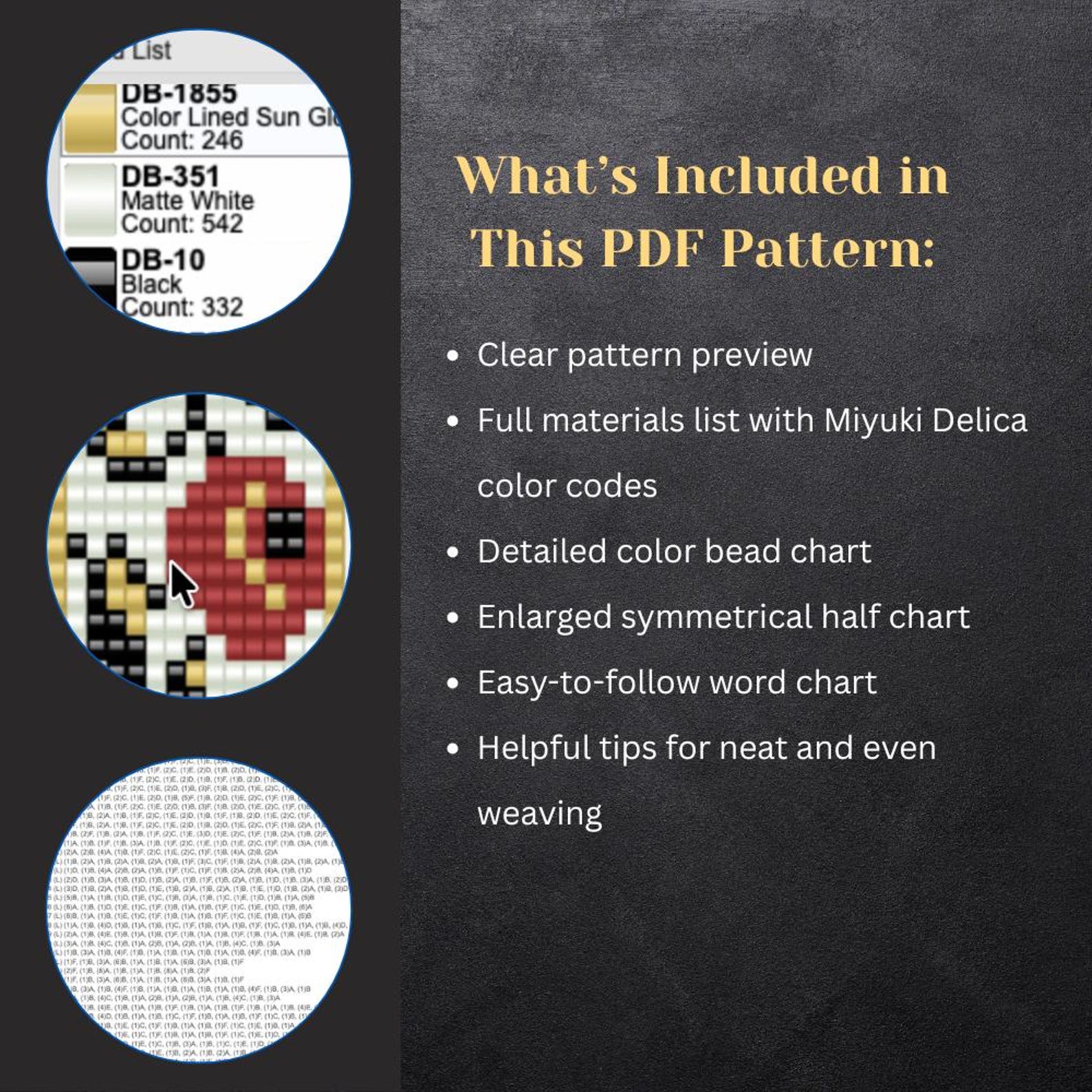 Flower Miyuki Delica Bracelet Pattern, Loom Stitch DIY (PDF Pattern) - Etsy