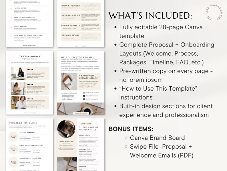 Client Welcome Packet Canva Template – Editable Onboarding Kit (digital ...