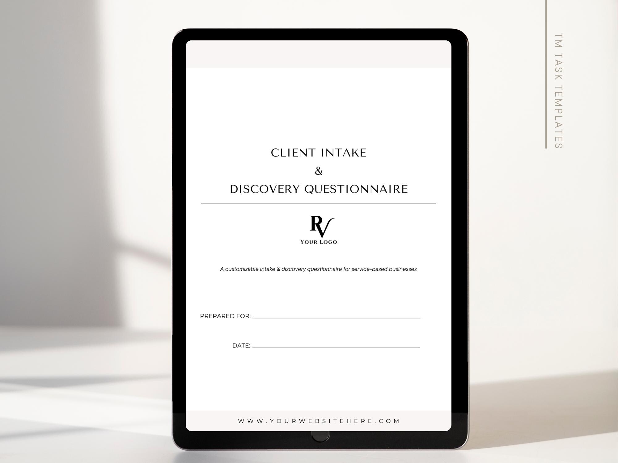 Client Intake & Discovery Form Kit Canva Template, Coach, VA ...