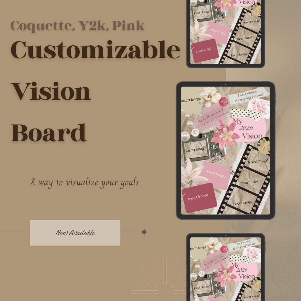 Pink Y2K Coquette Vision Board - Etsy