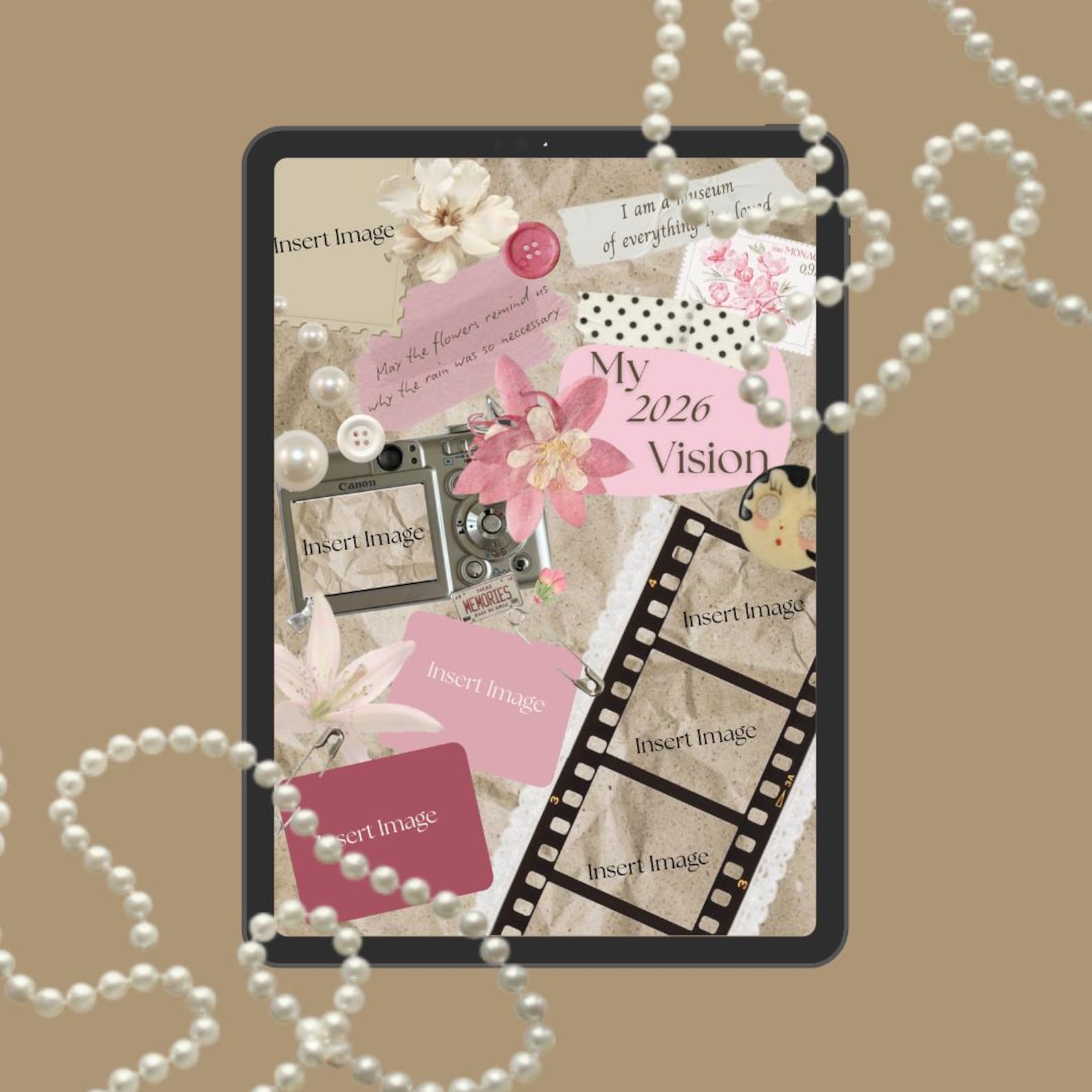 Pink Y2K Coquette Vision Board - Etsy